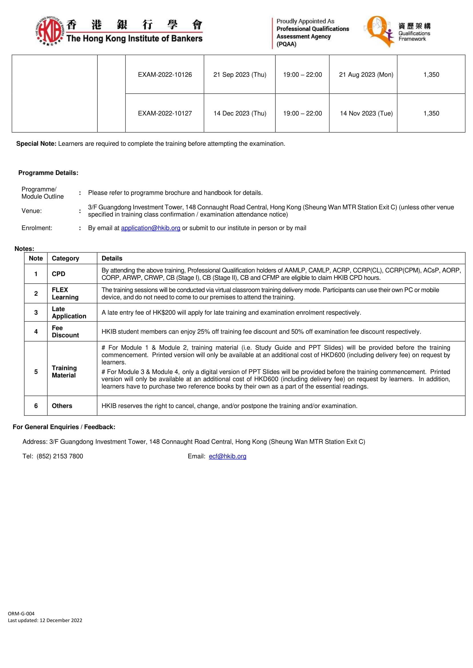 Operational Risk Management - HKIB